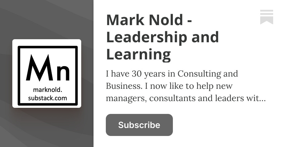 Mark Nold - Leadership and Learning | Substack