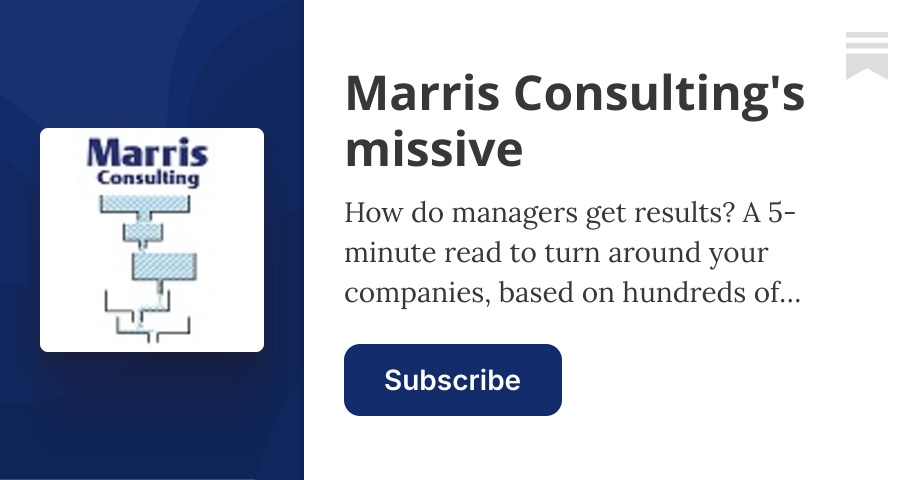 Marris Consulting's missive | Marris Consulting company | Substack