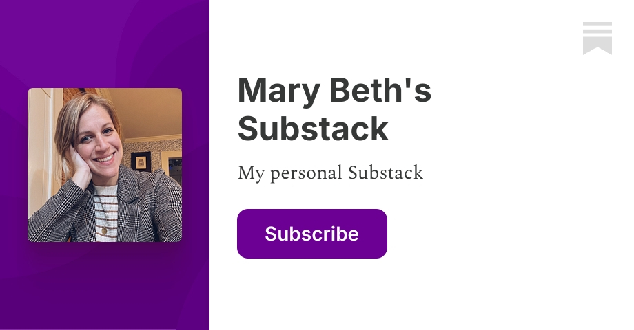 Mary Beth's Substack | Mary Beth Johnson | Substack