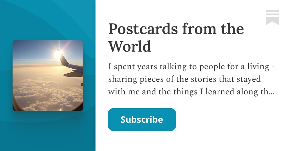 postcards from the world | Masuma Ahuja | Substack