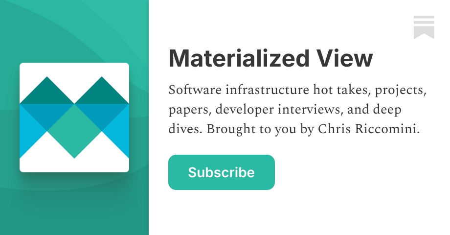 Materialized View | Chris | Substack