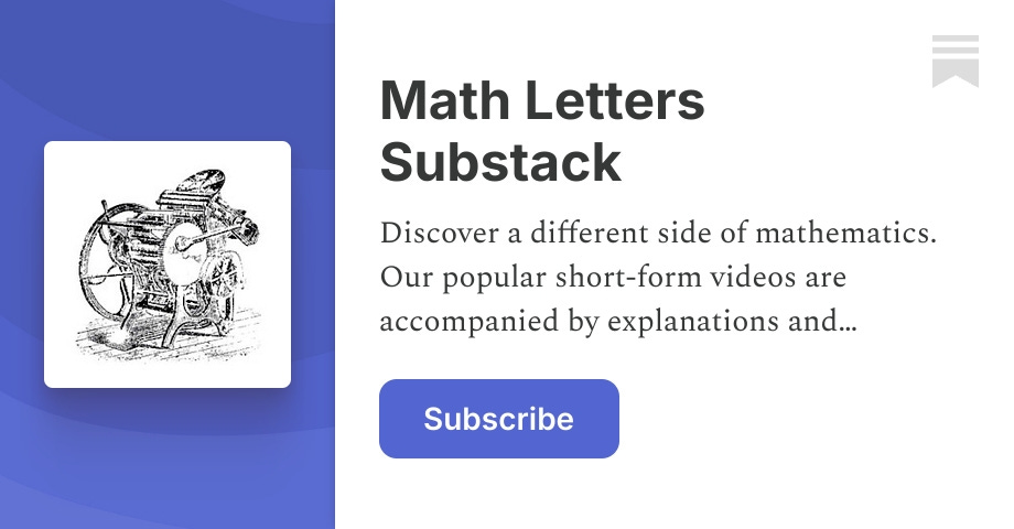 Math Letters Substack | MathLetters | Substack