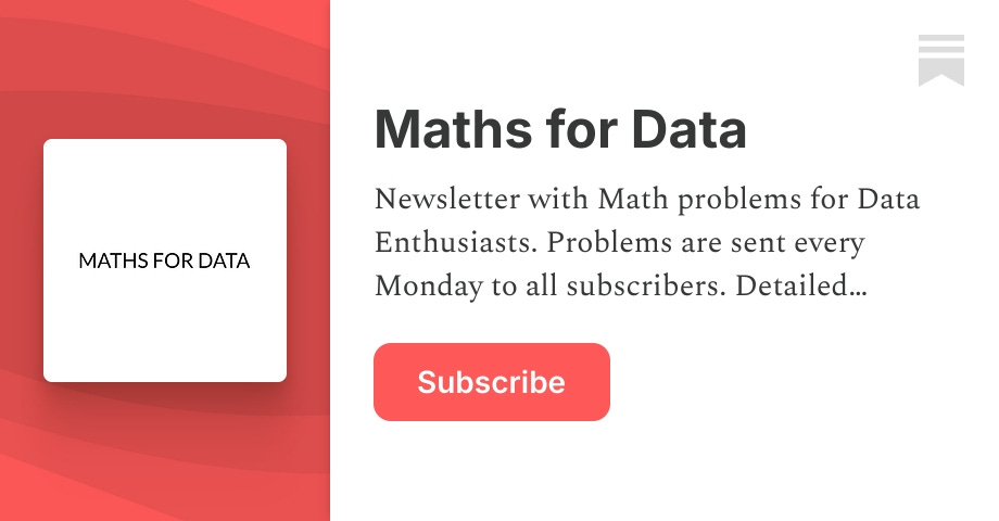 Maths for Data | Substack