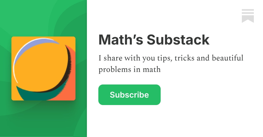 Math’s Substack | Math Wisdom | Substack