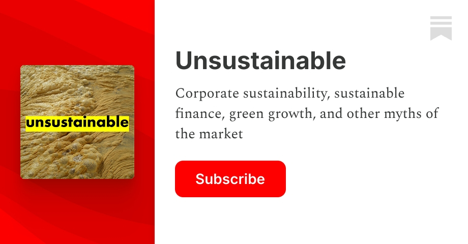 Unsustainable | Matthew Archer | Substack