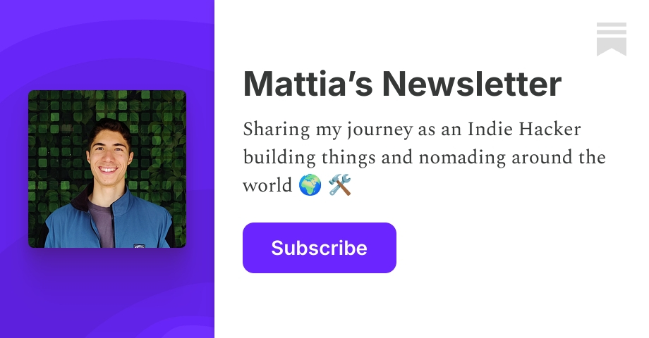 Mattia’s Newsletter | Substack