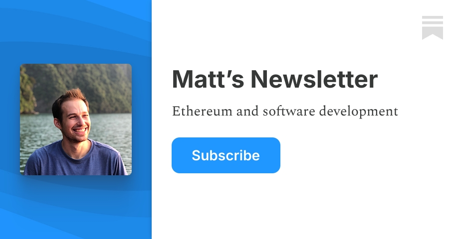 Matt’s Newsletter | Matt Solomon | Substack
