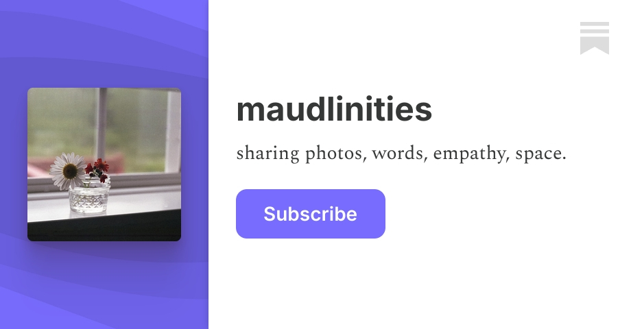 maud•lin•i•ties | Jessica Evans | Substack