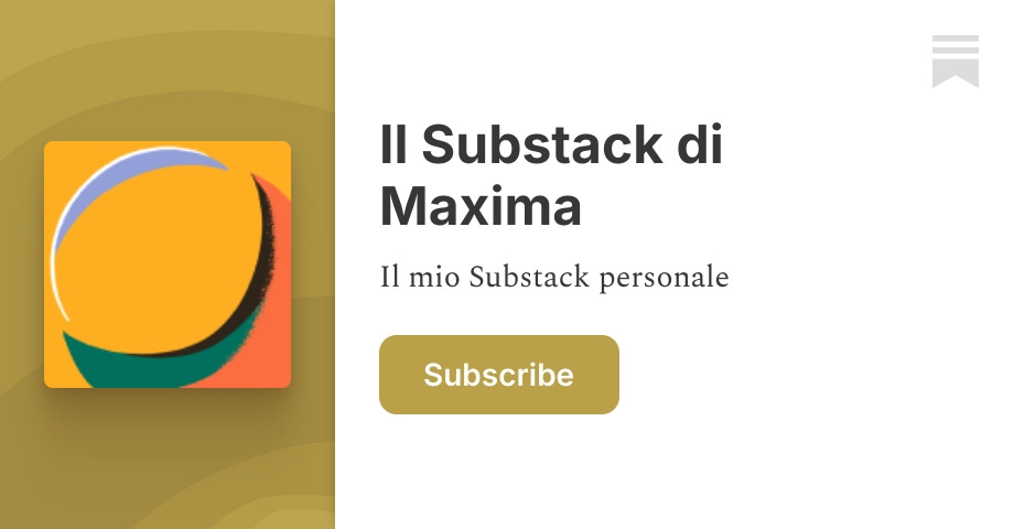 Il Substack di Maxima | Sandu B | Substack