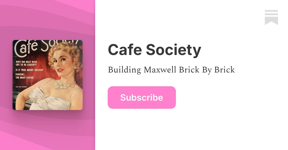 Cafe Society | David | Substack