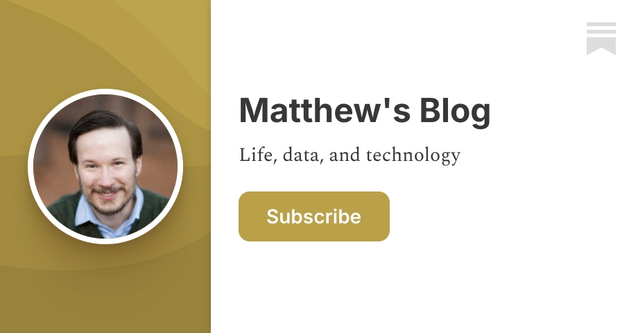 Matthew's Blog | Matthew Busbee | Substack