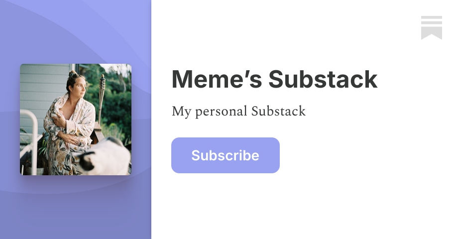 Meme’s Substack | Meme Tuohy | Substack