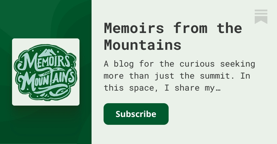 Memoirs from the Mountains | Thanos Amoutzias | Substack
