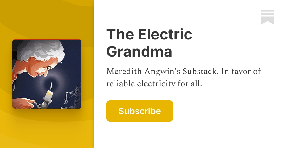 The Electric Grandma | Meredith Angwin | Substack
