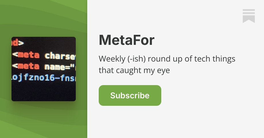 In the beginning ... - MetaFor