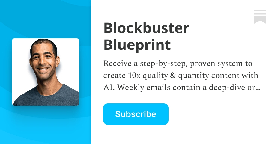 Blockbuster Blueprint | Michael Simmons | Substack