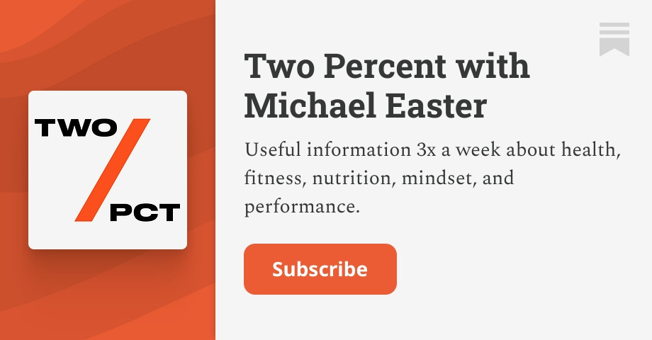 Two Percent with Michael Easter | Substack