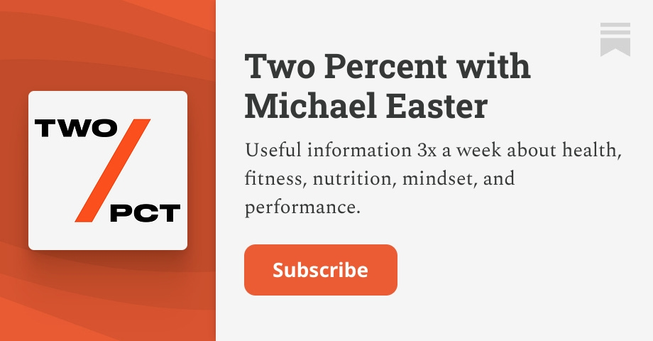 Two Percent with Michael Easter | Substack
