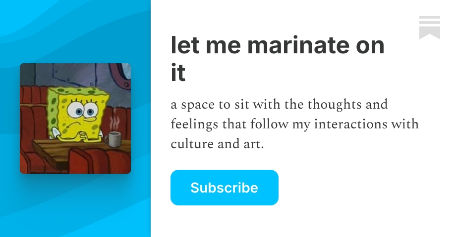 let me marinate on it | Michael Elias | Substack