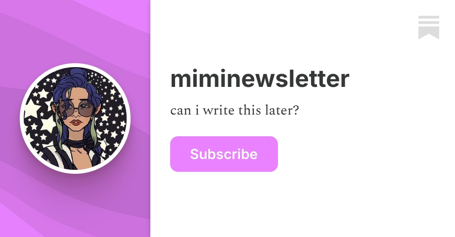 miminewsletter | mimisaurus rex | Substack