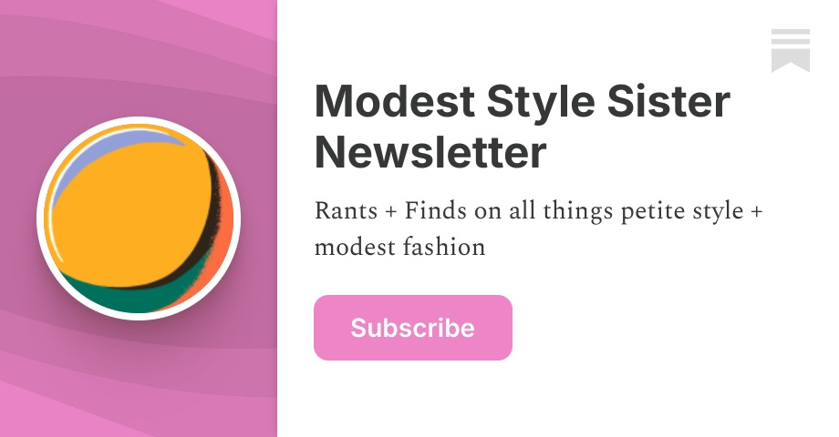 Modest Style Sister Newsletter | Substack