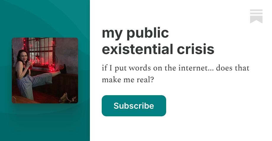 my public existential crisis | monica goff | Substack