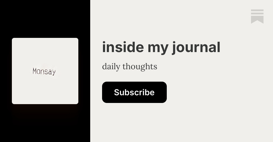 inside my journal | monsay | Substack