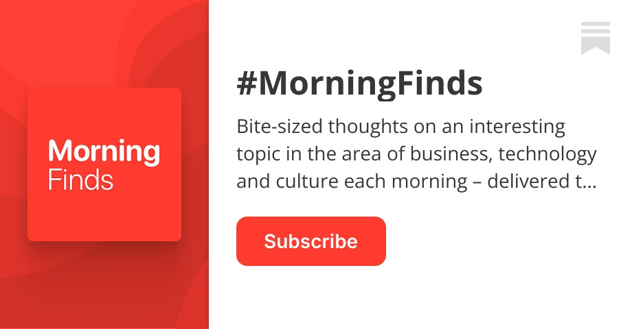 #MorningFinds | Bala Menon | Substack