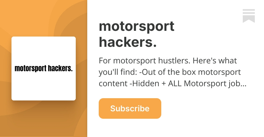 motorsport hackers. | Substack