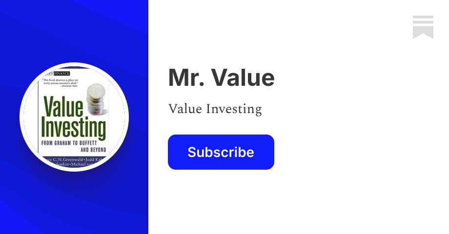 Mr. Value | Mr Value | Substack