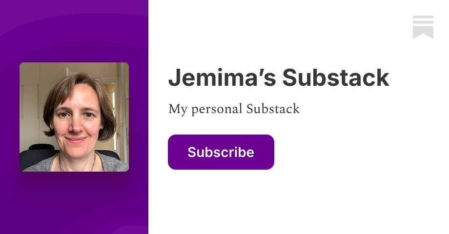 Jemima’s Substack | Jemima Spare | Substack