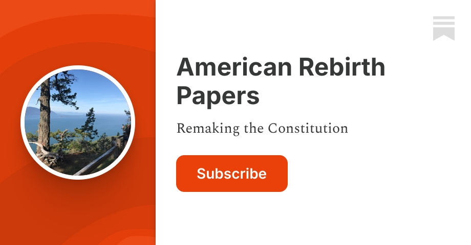 American Rebirth Paper No. 7 - by M. William Davis