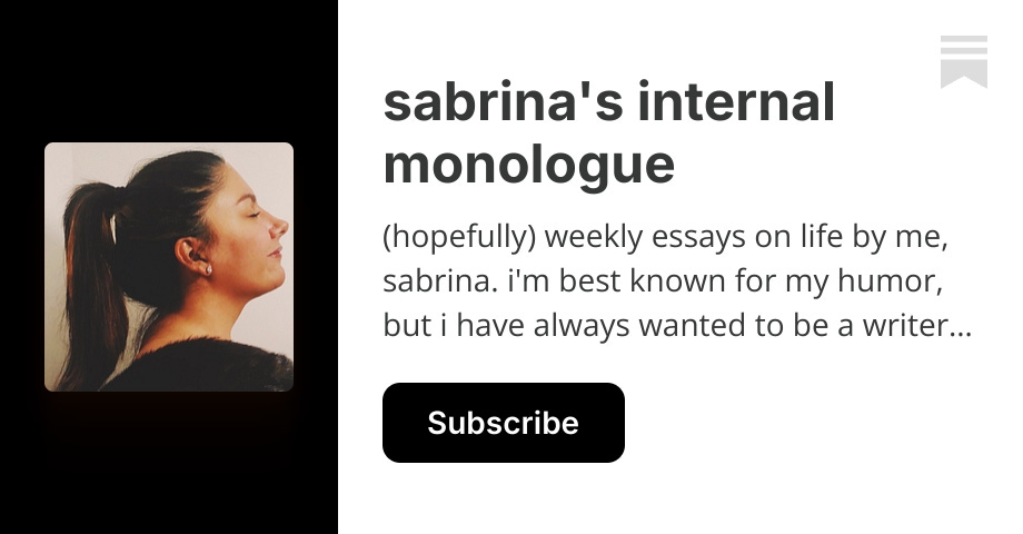 my internal monologue | ri sharma | Substack