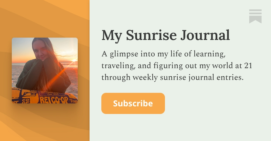 My Sunrise Journal | Mary Kate Giuffrida | Substack