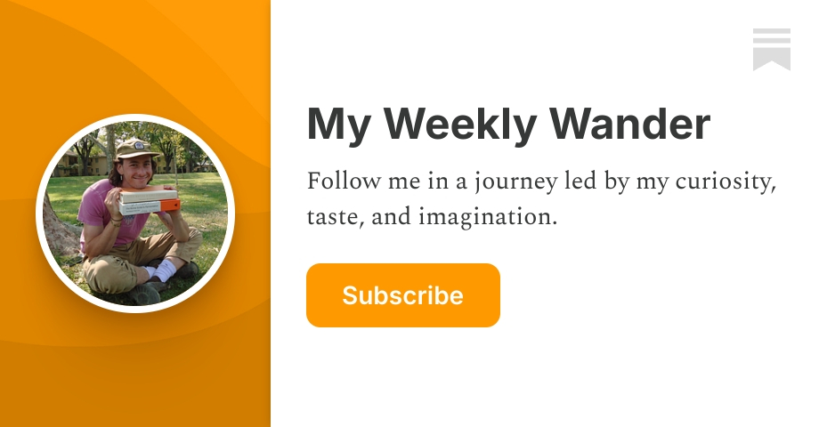 My Weekly Wander | Matthew Goodman | Substack