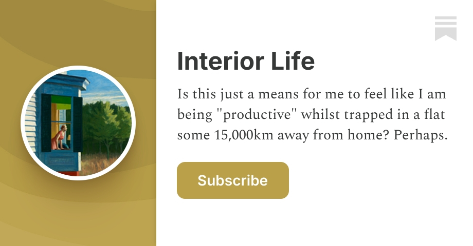 Interior Life | Nadia Hourihan | Substack