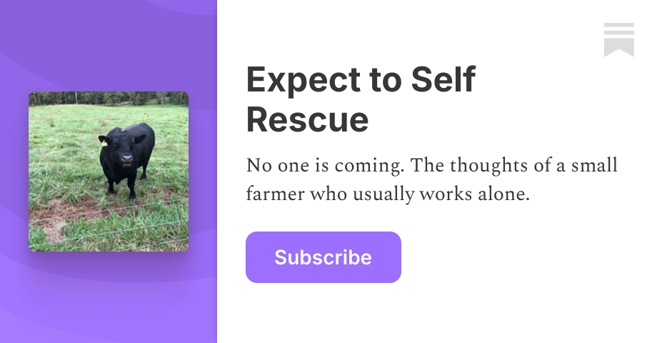 Expect to Self Rescue | NagsHeadLocal | Substack