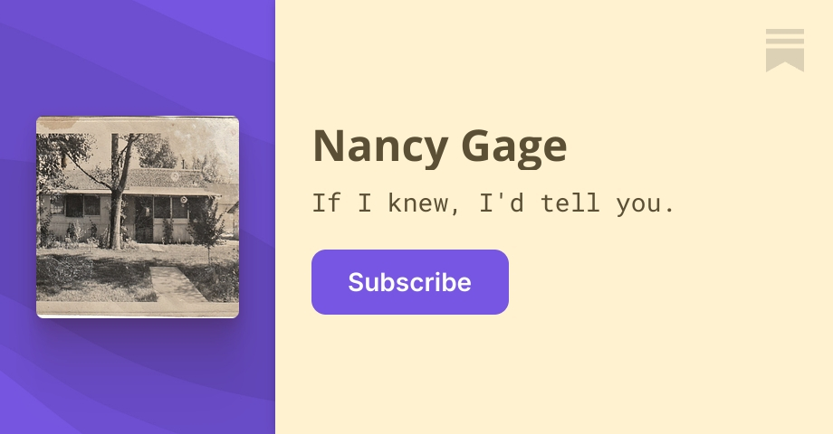 Nancy Gage | Substack