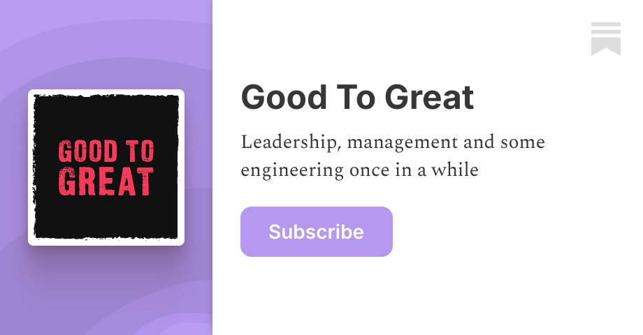 Good To Great | Fernanda Weiden | Substack