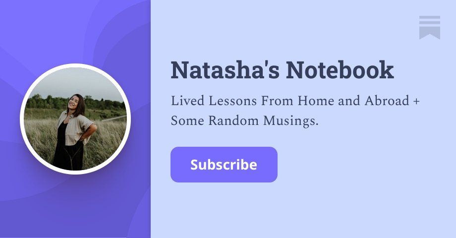 Natasha's Notebook | Natasha Nicole | Substack