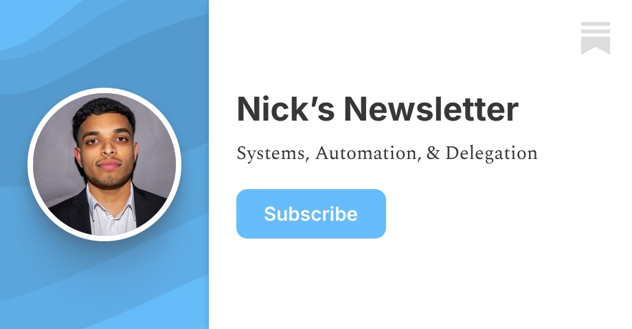 Nick’s Newsletter | Nick Abraham | Substack