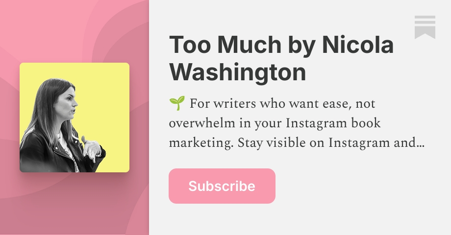 Too Much by Nicola Washington | Substack