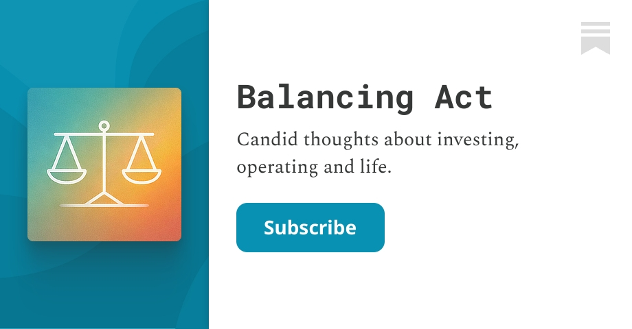 Balancing Act | Nikunj Kothari | Substack