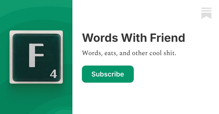 Words With Friend | Nina Friend | Substack