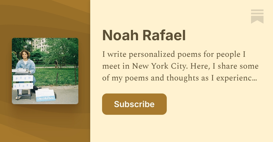 Noah Rafael | Substack