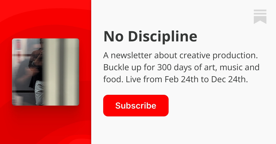 No Discipline #3 - by Julian Siegelmann - No Discipline