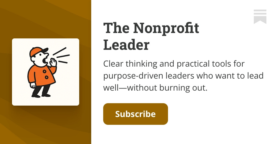 The Nonprofit Leader | Sam Wheatley | Substack