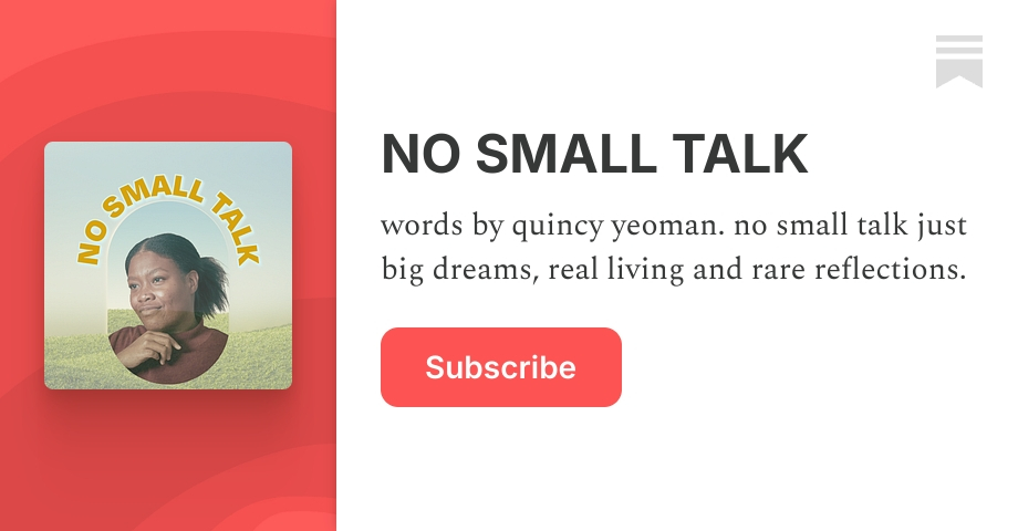 NO SMALL TALK | Alyssa Yeoman | Substack
