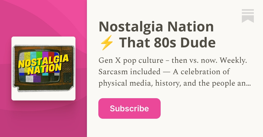 Nostalgia Nation | John Toma | NOSTALGIA NATION | Substack