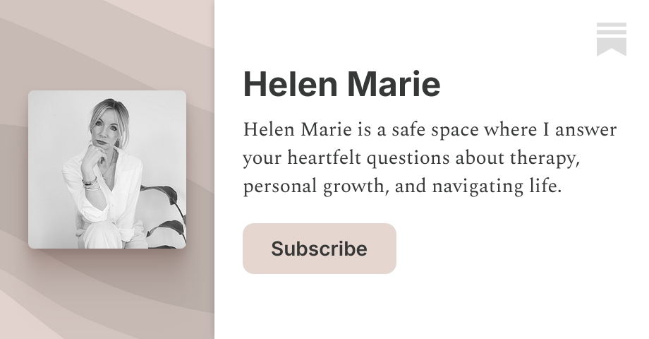 Thoughts from Today | Helen Marie | Substack
